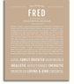 Fred | Name Art Print - Personalized Custom Gifts – Name Stories