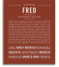 Fred | Name Art Print - Personalized Custom Gifts – Name Stories