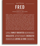 Fred | Name Art Print - Personalized Custom Gifts – Name Stories