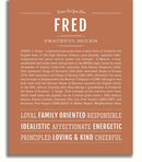 Fred Personalized Name Meaning Art Prints – Name Stories