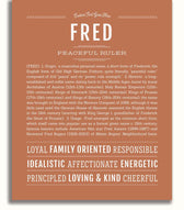 Fred | Name Art Print - Personalized Custom Gifts – Name Stories