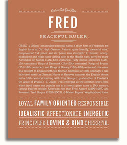 Fred | Name Art Print – Name Stories