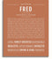 Fred | Name Art Print - Personalized Custom Gifts – Name Stories