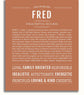 Fred | Name Art Print – Name Stories