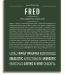 Fred | Name Art Print - Personalized Custom Gifts – Name Stories