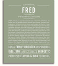 Fred | Name Art Print - Personalized Custom Gifts – Name Stories