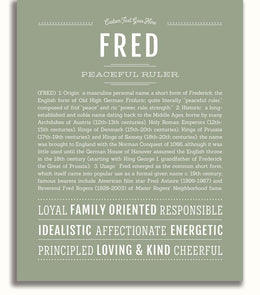Fred | Name Art Print - Personalized Custom Gifts – Name Stories