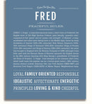 Fred Personalized Name Meaning Art Prints – Name Stories