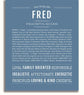 Fred Personalized Name Meaning Art Prints – Name Stories