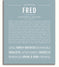 Fred Personalized Name Meaning Art Prints – Name Stories