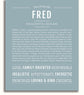 Fred | Name Art Print – Name Stories