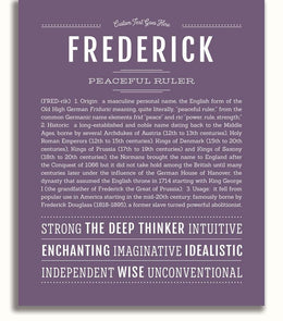 Frederick | Name Art Print – Name Stories