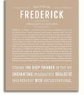 Frederick Personalized Name Meaning Art Prints – Name Stories
