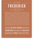 Frederick Personalized Name Meaning Art Prints – Name Stories