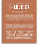 Frederick Personalized Name Meaning Art Prints – Name Stories