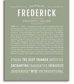 Frederick | Name Art Print – Name Stories