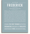 Frederick Personalized Name Meaning Art Prints – Name Stories