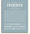 Frederick Personalized Name Meaning Art Prints – Name Stories