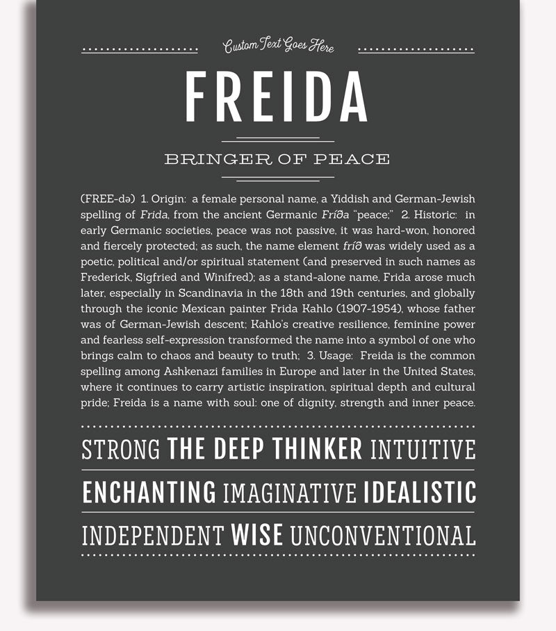 Freida | Name Art Print – Name Stories
