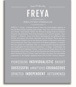 Freya | Name Art Print – Name Stories