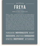 Freya | Name Art Print – Name Stories