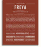 Freya | Name Art Print – Name Stories