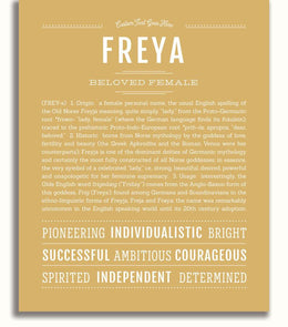 Freya | Name Art Print – Name Stories