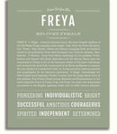 Freya | Name Art Print – Name Stories