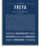 Freya Personalized Name Meaning Art Prints – Name Stories