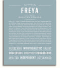 Freya | Name Art Print – Name Stories