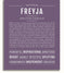 Freyja Personalized Name Meaning Art Prints – Name Stories