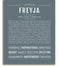 Freyja Personalized Name Meaning Art Prints – Name Stories
