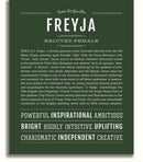 Freyja | Name Art Print – Name Stories