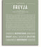 Freyja Personalized Name Meaning Art Prints – Name Stories