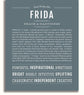 Frida Personalized Name Meaning Art Prints – Name Stories