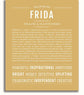 Frida Personalized Name Meaning Art Prints – Name Stories
