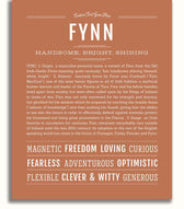 Fynn Personalized Name Meaning Art Prints – Name Stories