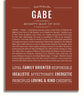 Gabe | Name Art Print – Name Stories