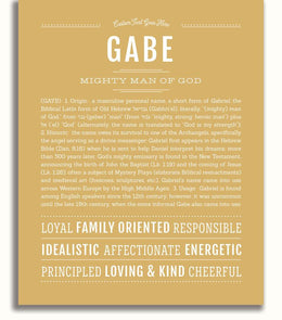 Gabe | Name Art Print – Name Stories