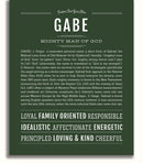 Gabe Personalized Name Meaning Art Prints – Name Stories
