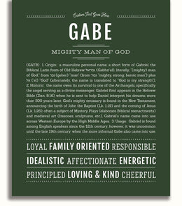 Gabe | Name Art Print – Name Stories