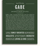 Gabe | Name Art Print – Name Stories