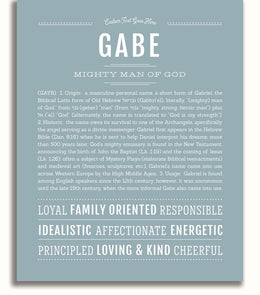 Gabe | Name Art Print – Name Stories