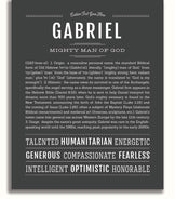 Gabriel | Name Art Print – Name Stories