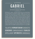 Gabriel Personalized Name Meaning Art Prints – Name Stories