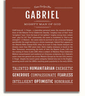 Gabriel | Name Art Print – Name Stories