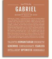 Gabriel Personalized Name Meaning Art Prints – Name Stories
