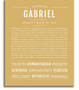 Gabriel | Name Art Print – Name Stories