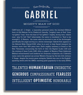 Gabriel Personalized Name Meaning Art Prints – Name Stories
