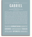 Gabriel Personalized Name Meaning Art Prints – Name Stories